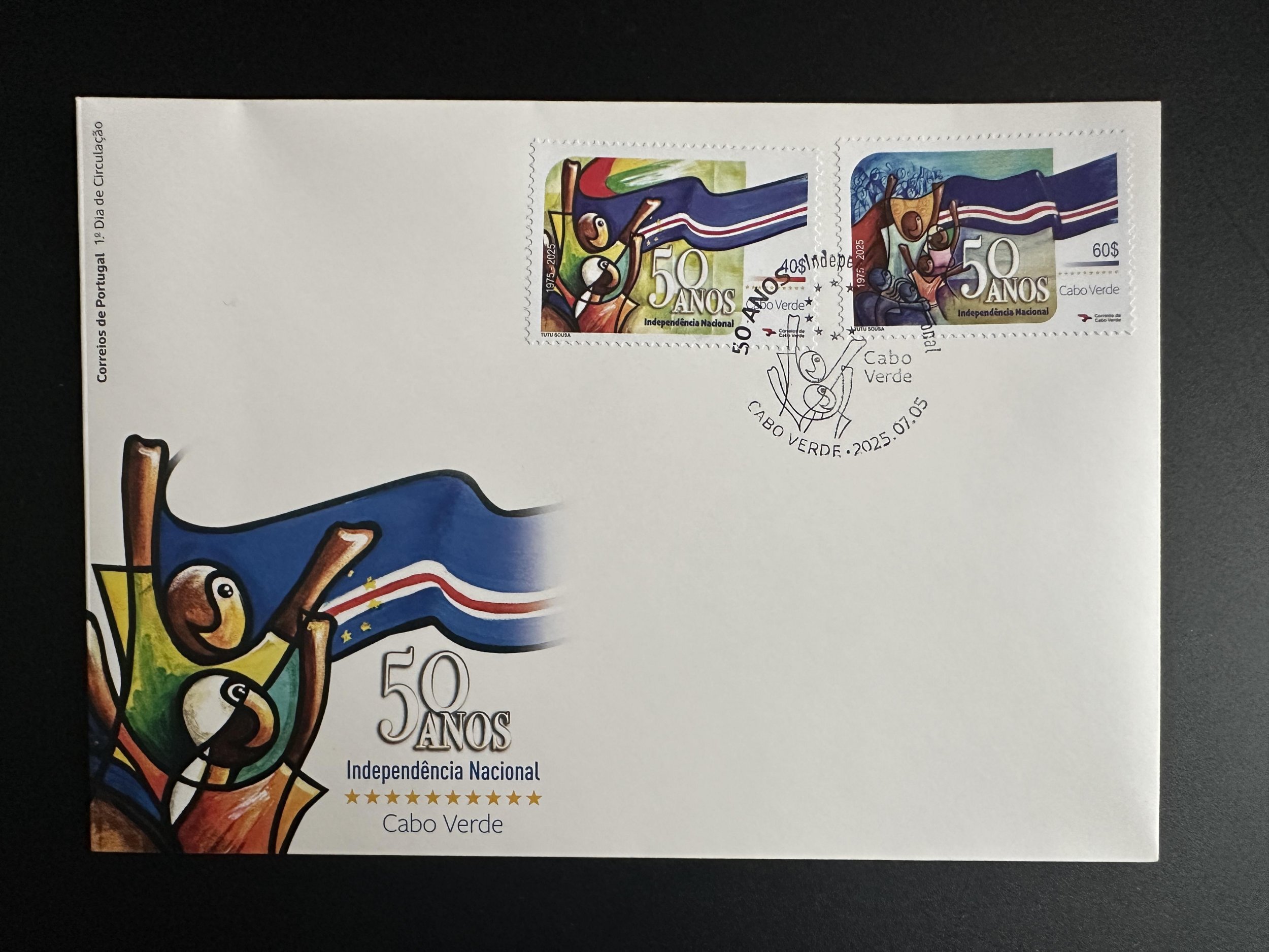 Cape Cabo Verde 2025 Mi.? FDC (Portugal) 50 Anos Independencia Nacional ...