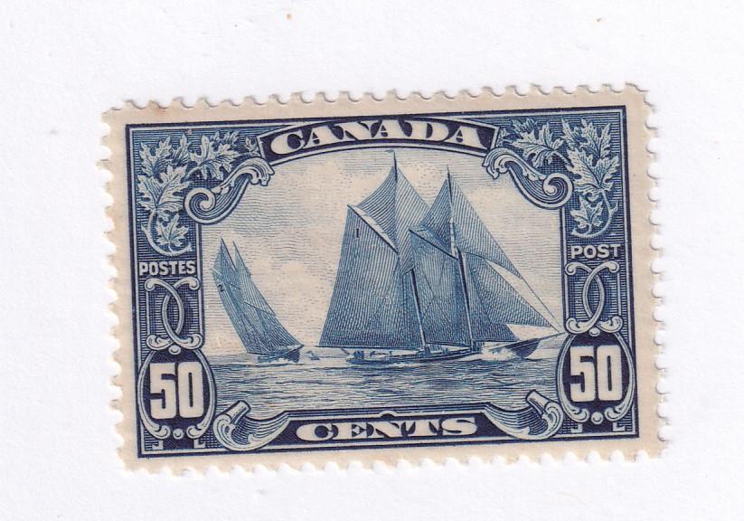 CANADA # 158 VF-MNH 50cts Bluenose Very Nice Centering Cat Value $700 ...