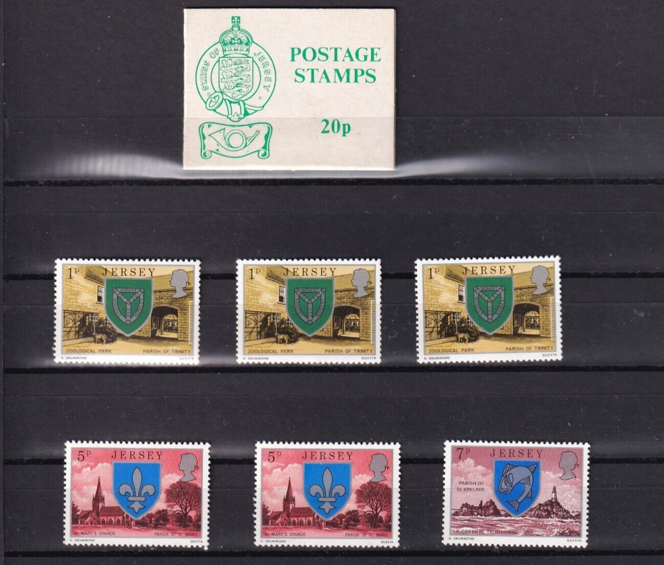 LI01 Jersey Great Britain 1976 Definitive Issue - Coat of Arms Booklet ...