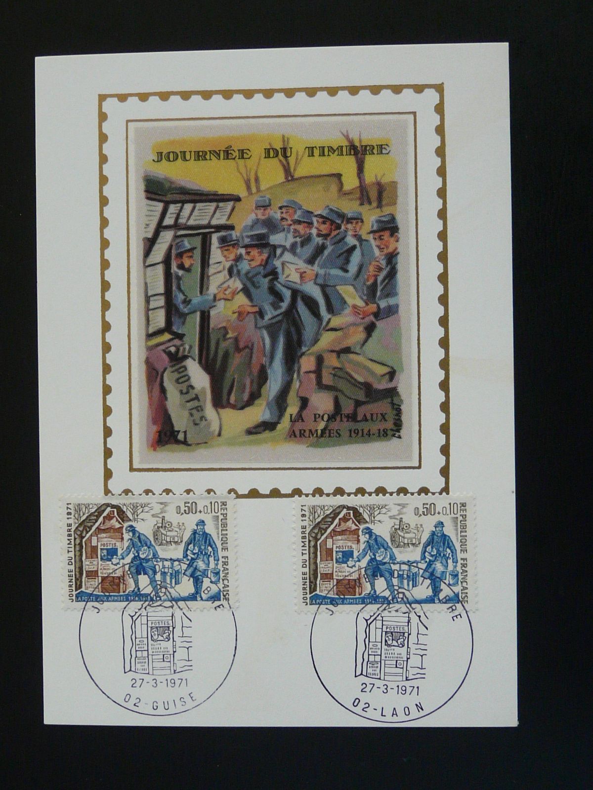 war ww1 military mail stamp day maximum card France 1971 | Europe ...