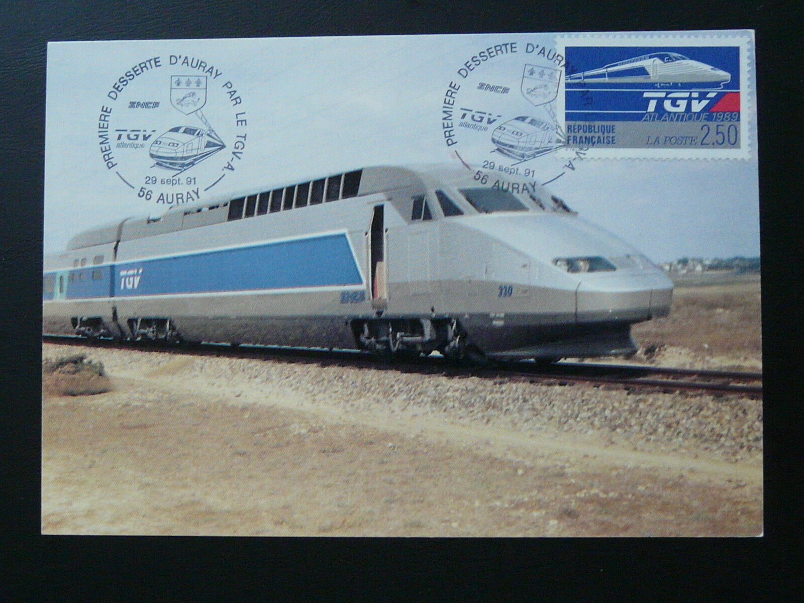 railroads speed train TGV maximum card 1991 (2) | Europe - France ...