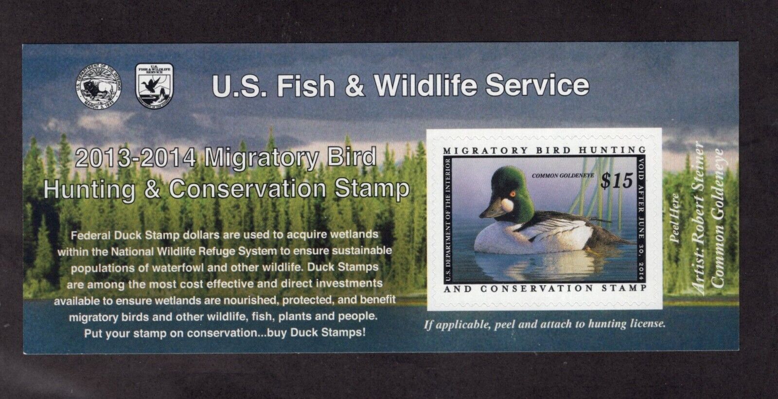 RW80A - Federal Duck Stamp. Self Adhesive Single. MNH. OG. #02 RW80A ...