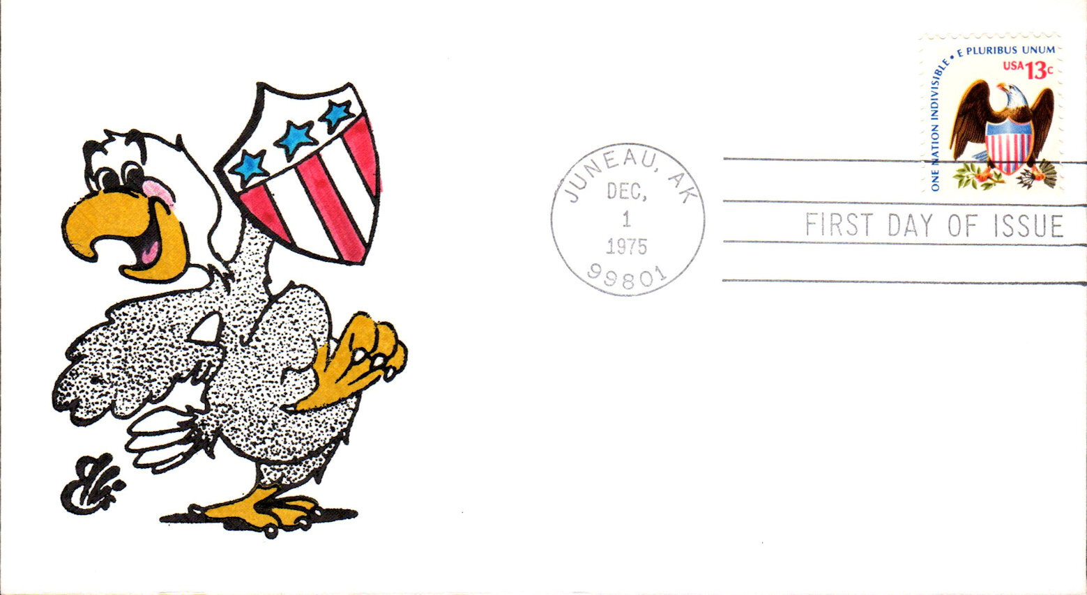 #1596 Eagle and Shield Ellis FDC | United States, General Issue Stamp ...