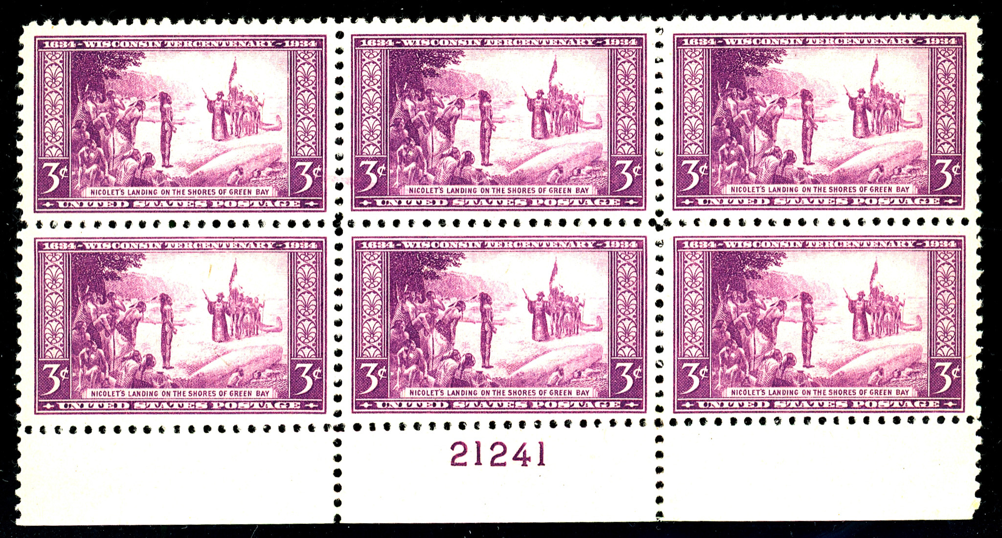 U.S. #739 Mint PL# Block of 6 OG NH | United States, General Issue ...