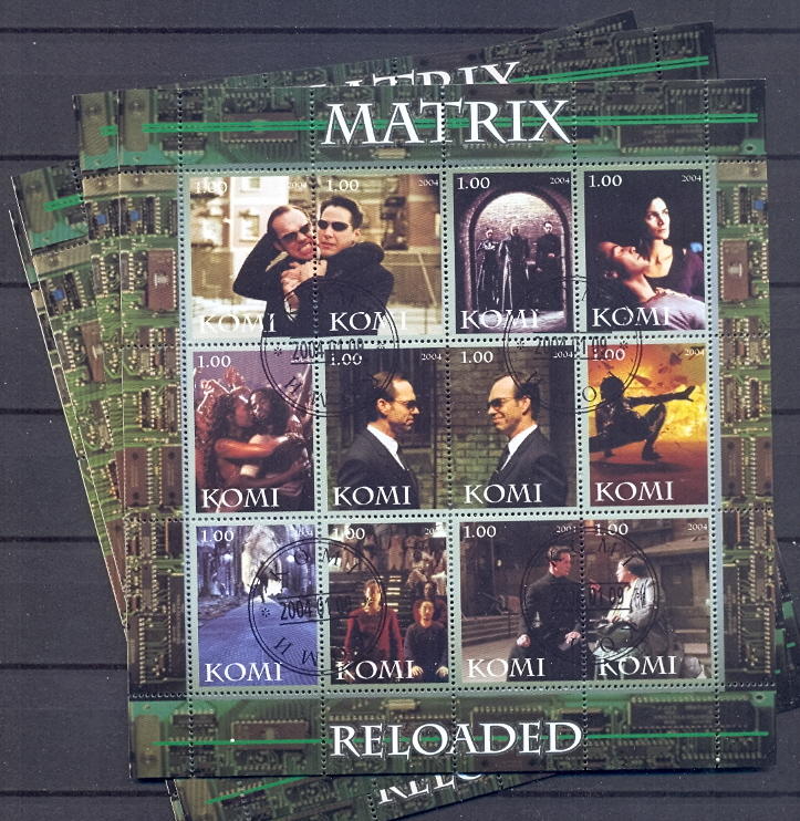 Komi Sheet Used Matrix Cinema Actors | Worldwide - Other, Stamp / HipStamp