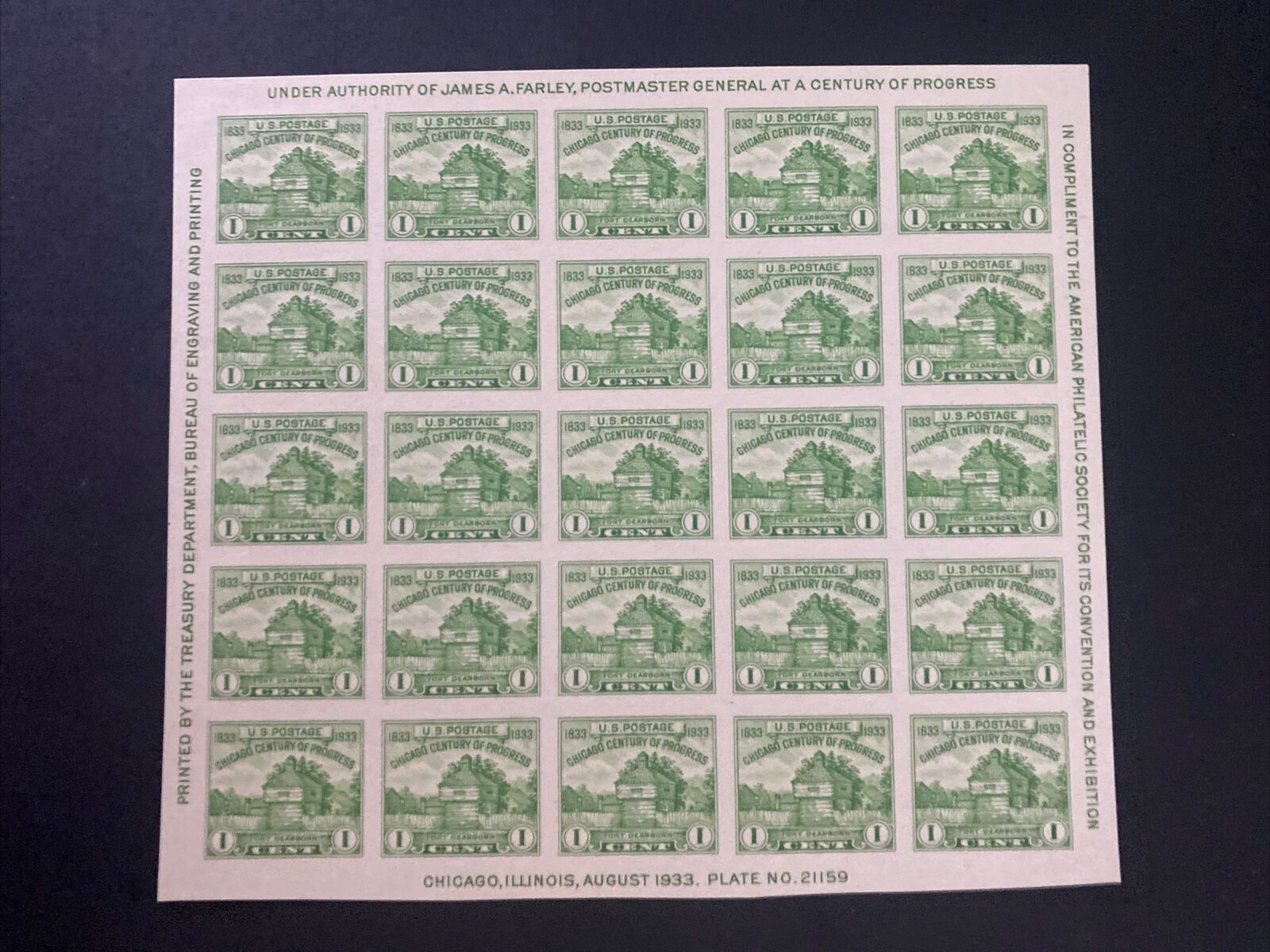 US Stamps-SC# 730 - NGAI - Pane Of 20 - CV $20.00 | United States ...