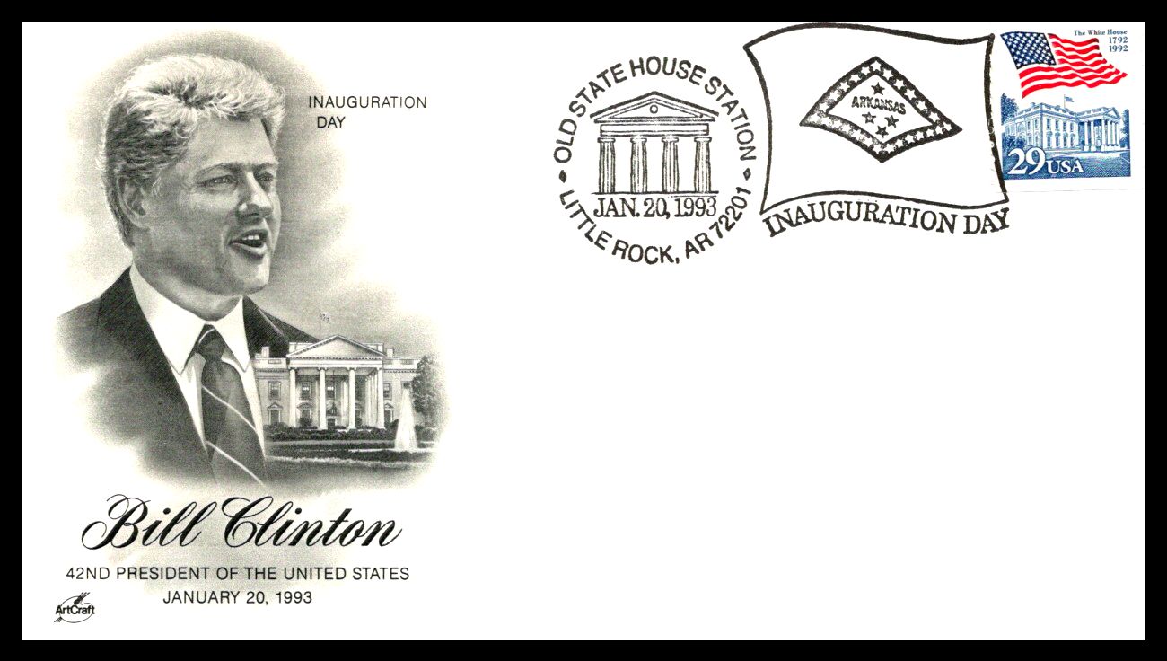 1993 Bill Clinton Inauguration – Artcraft Cachet | United States, Stamp ...