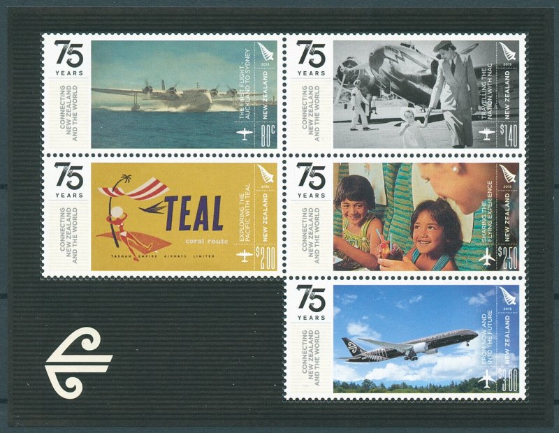 Aviation Stamps New Zealand NZ 2015 MNH Connecting NZ & World Aircraft ...