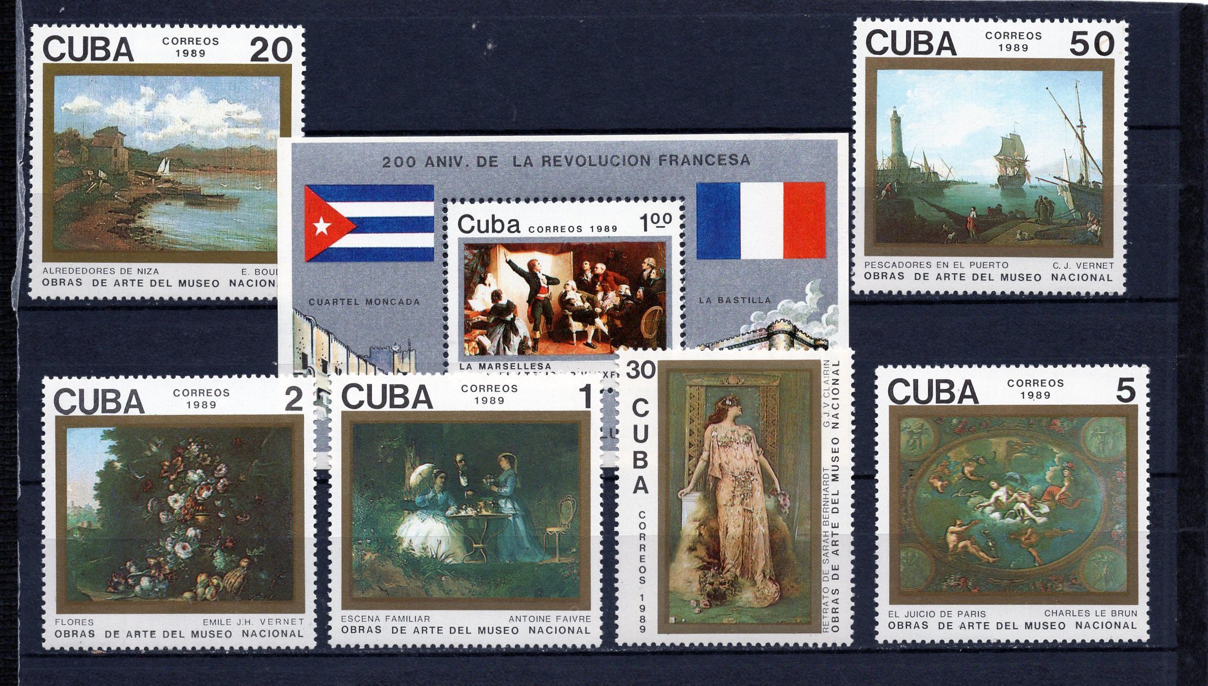 Cuba 1989 ART/Paintings SET of 6 Stamps & S/S MNH | Caribbean - Cuba ...