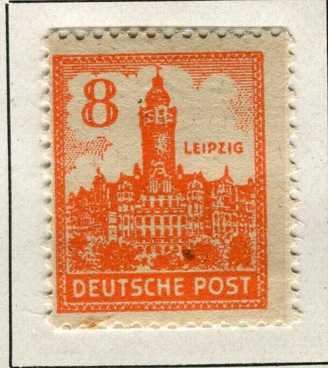 GERMANY; 1946 RUSSIA ZONE LEIPZIG(b) Local issue Mint MNH 8pf. value ...