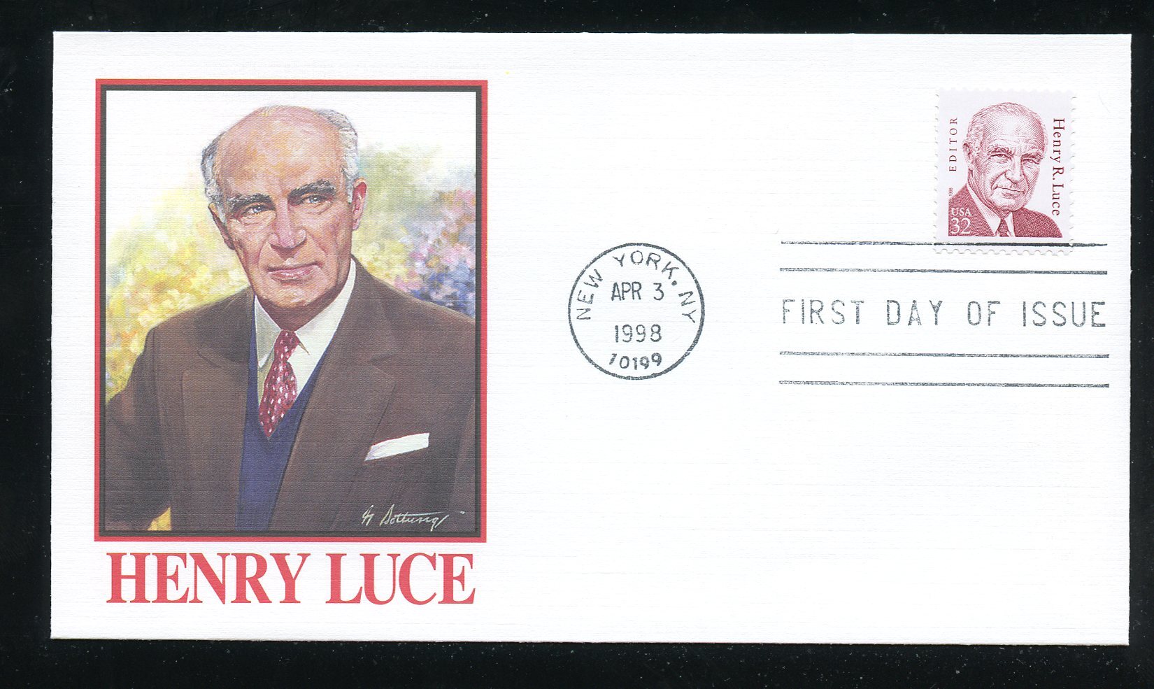 US 2935 32c Great Americans - Henry Luce UA Fleetwood cachet FDC ...