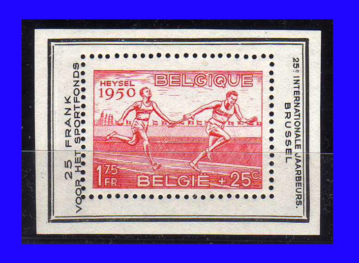 1950 - Belgica - Scott n 482a - MNH - leyenda Flamenco - (negro) - BE ...