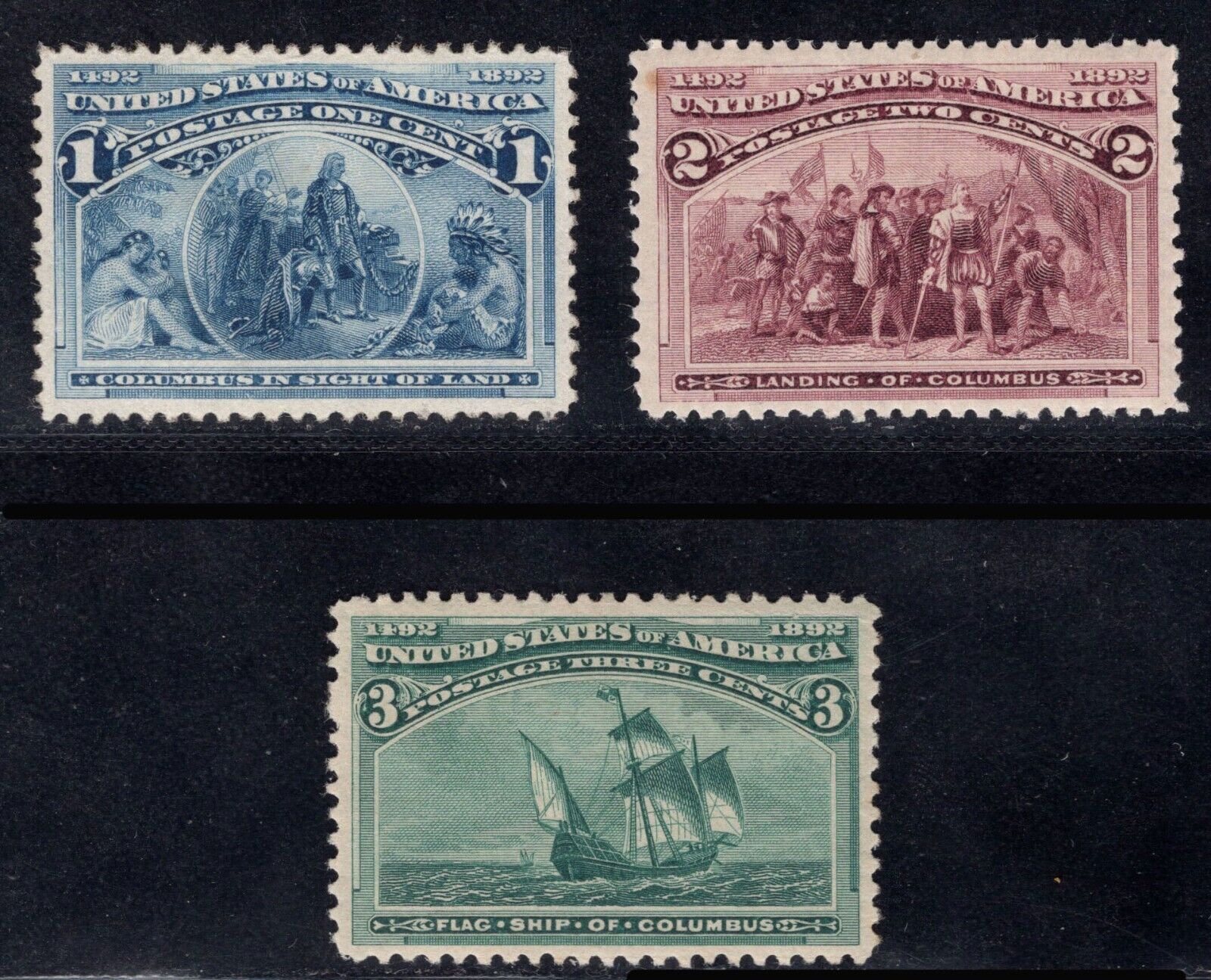 US Stamps #230-232 Mint OG NH VF/XF LOT #86627* | United States ...