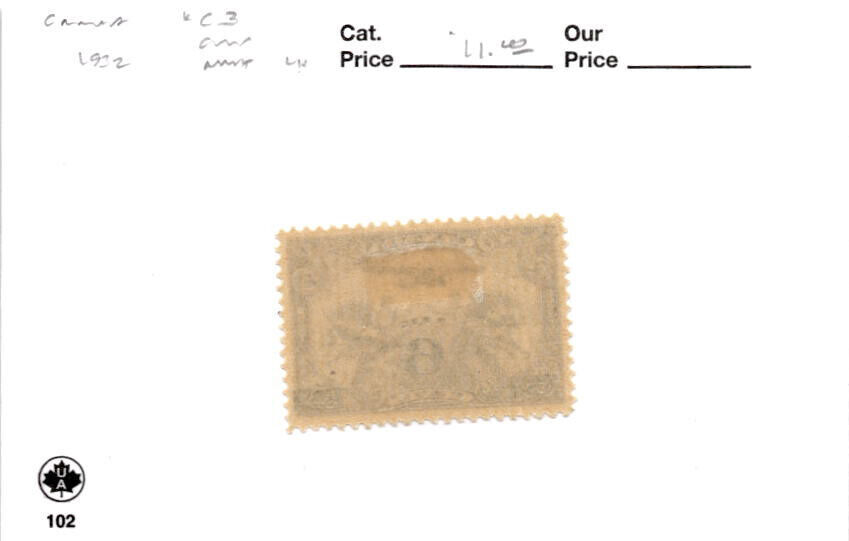 Canada, Postage Stamp, #C3 Mint Hinged, 1932 Airmail Globe (AP ...