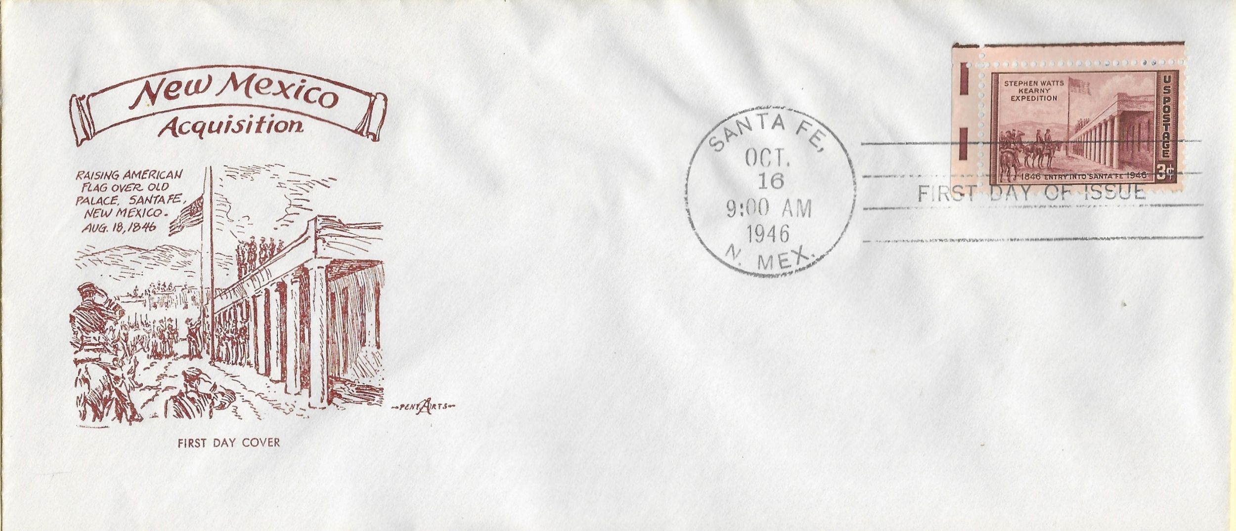 1946 FDC, #944, 3c Kearny Expedition, Pent Arts M-44, #10 | United ...
