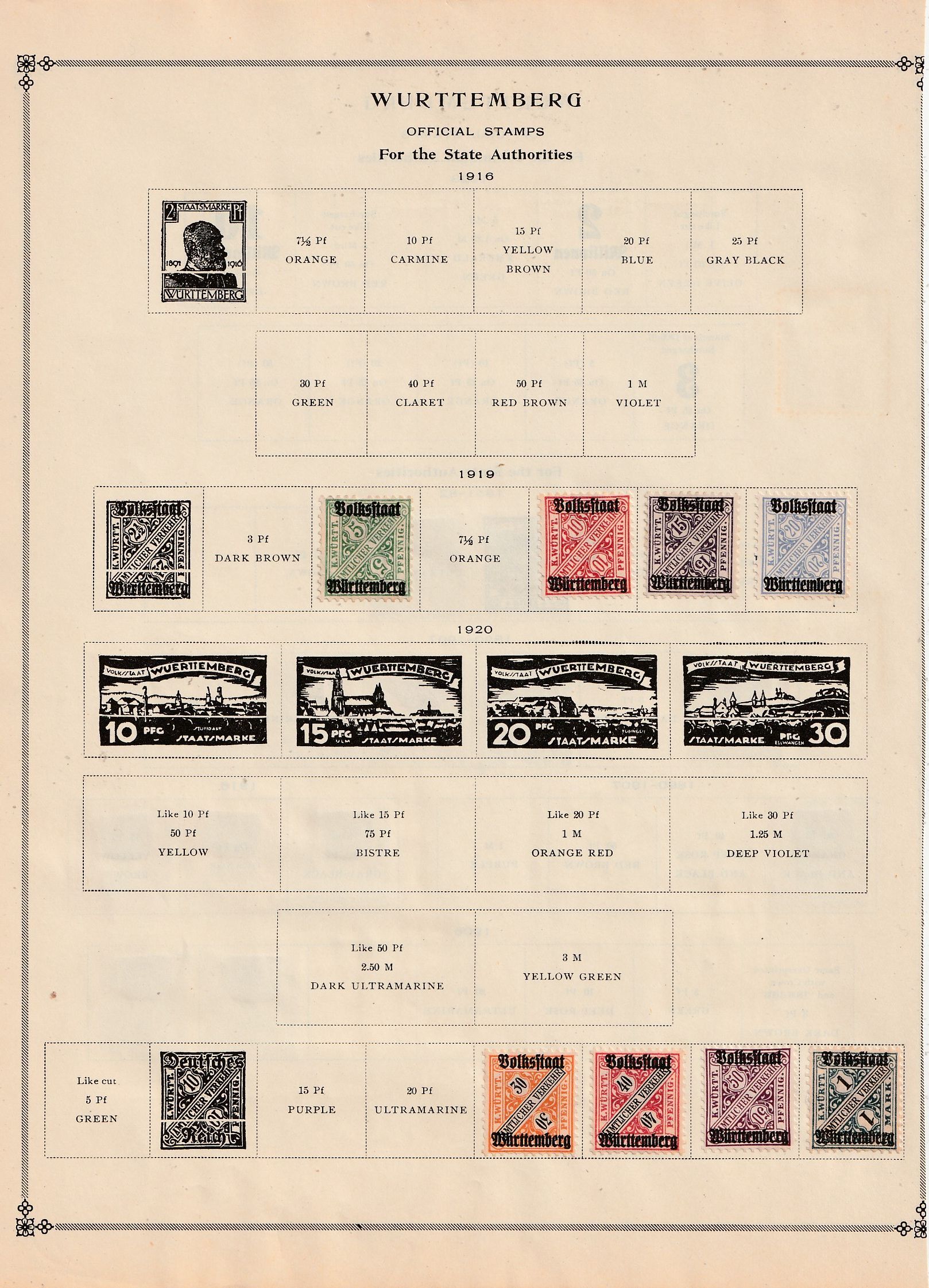 Wurttemberg Collection - 5 Scans - All the stamps are in the scans. | Europe - Germany ...