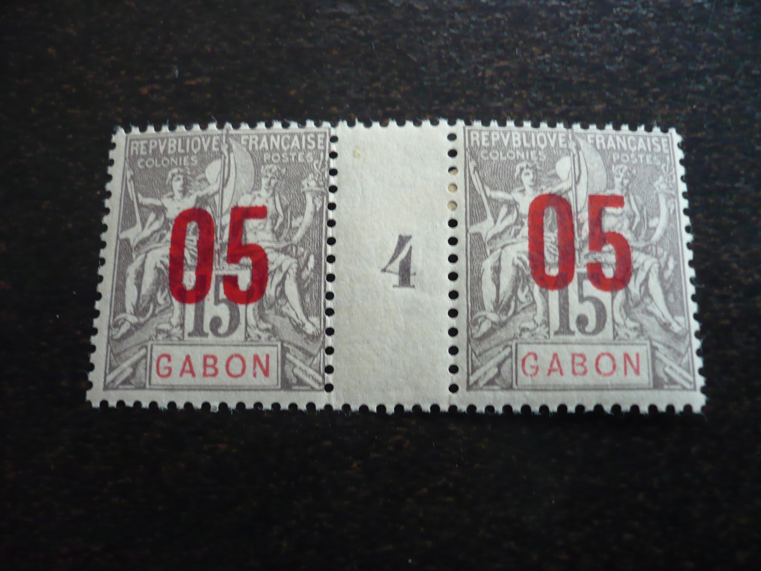 Stamps - Gabon - Scott# 74 - Mint Hinged Gutter Pair of Stamps | Europe ...