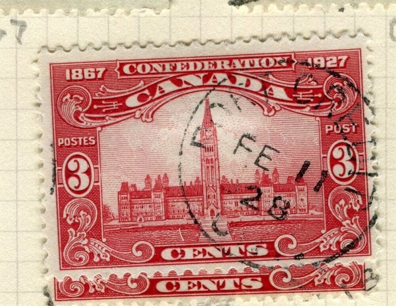 CANADA; 1927 early GV Confederation issue used 3c. value Postmark ...