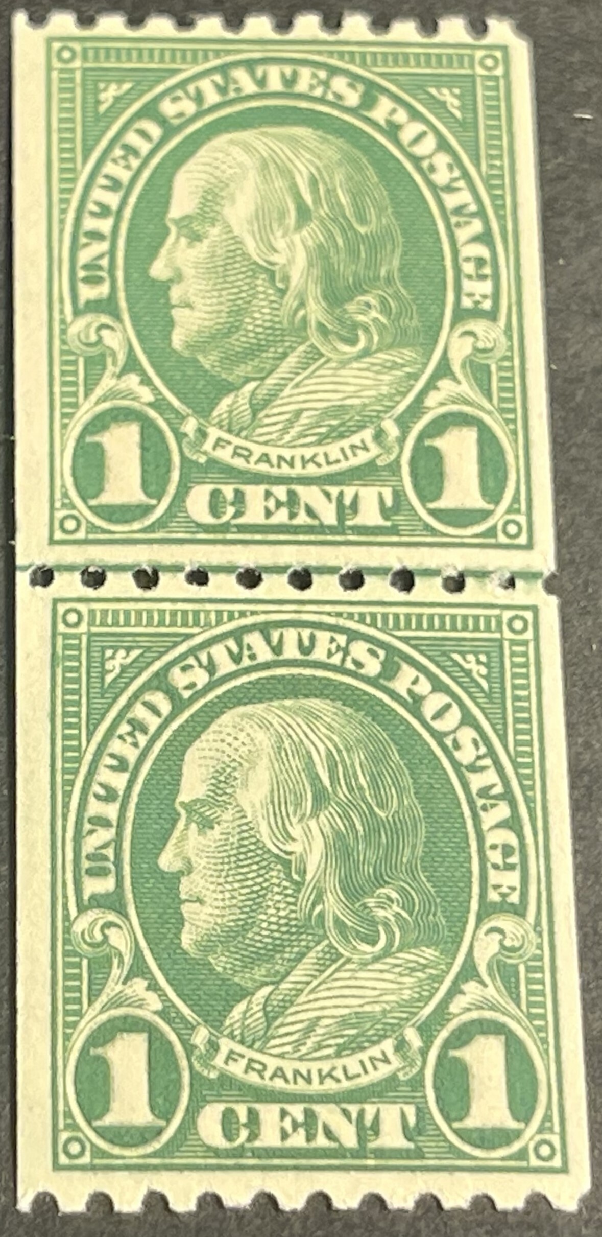 U.S.# 604-Mint Never/Hinged--Joint Line-Pair--Green--1924 | United ...
