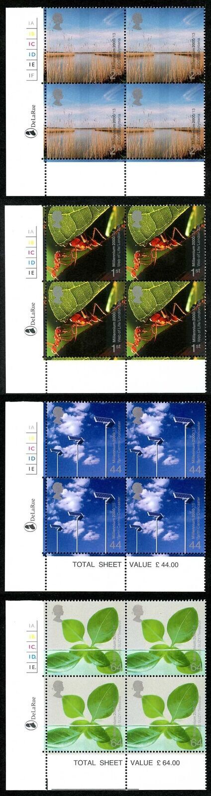 SG2138-41 2000 Life and Earth Set in Cylinder Blocks of 4 U/M | Great ...