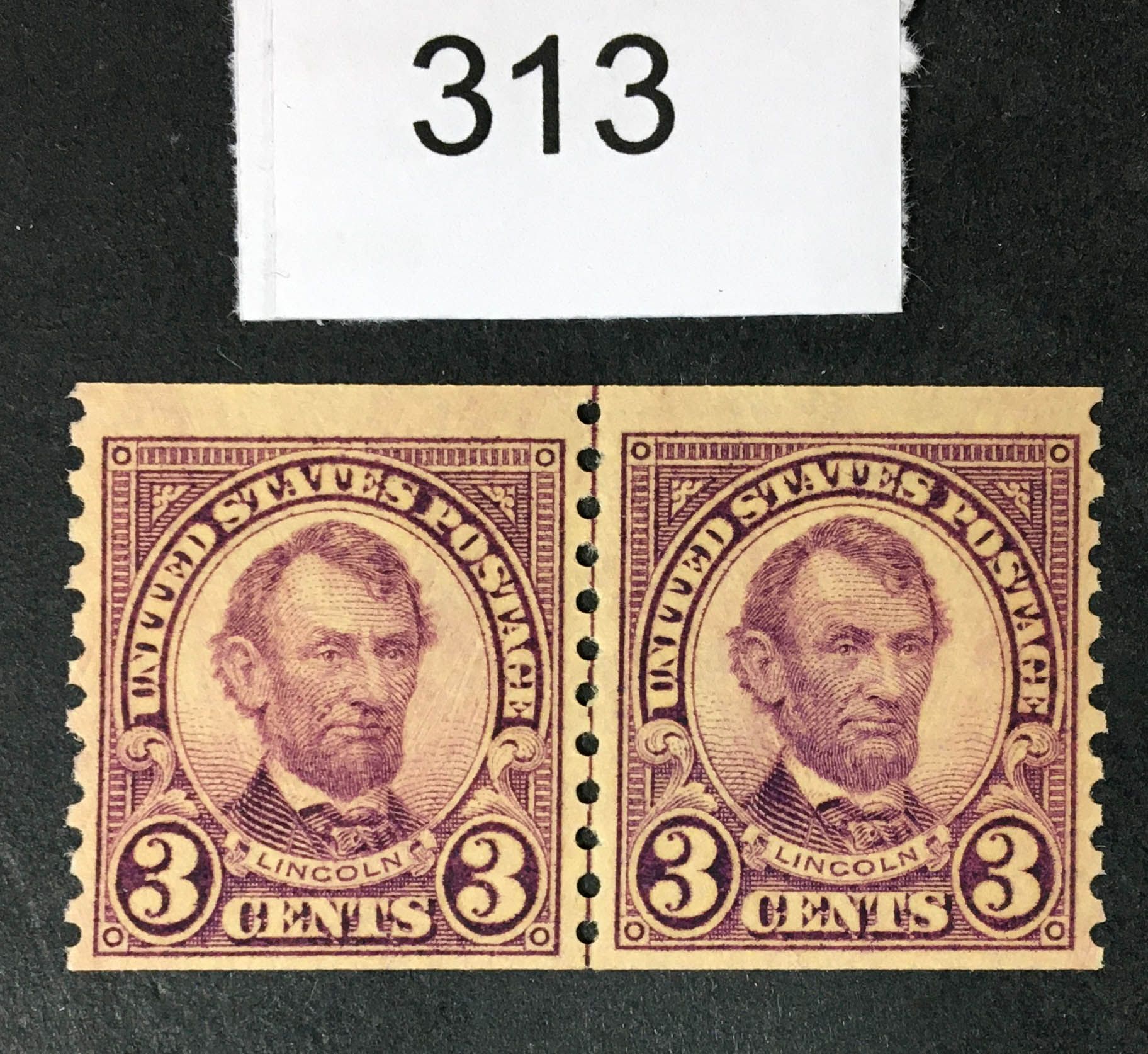 US Stamps # 600 Line Pair Mint OG NH CAT. $60 LOT #313 | United States ...