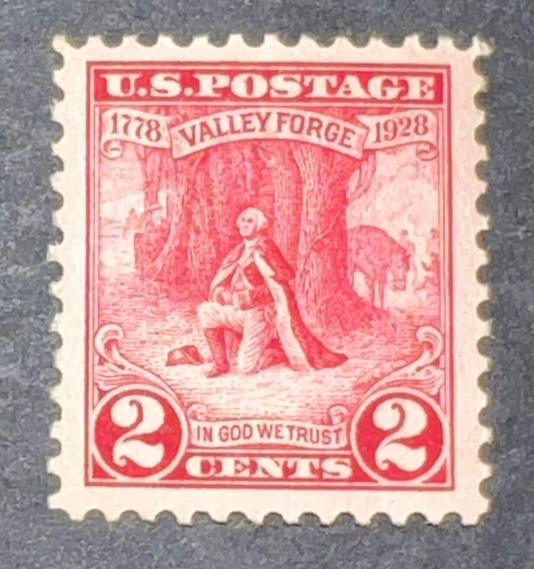 Scott # 645 Valley Forge 2¢ 1928 single stamp MOG - Lot C8 | United ...