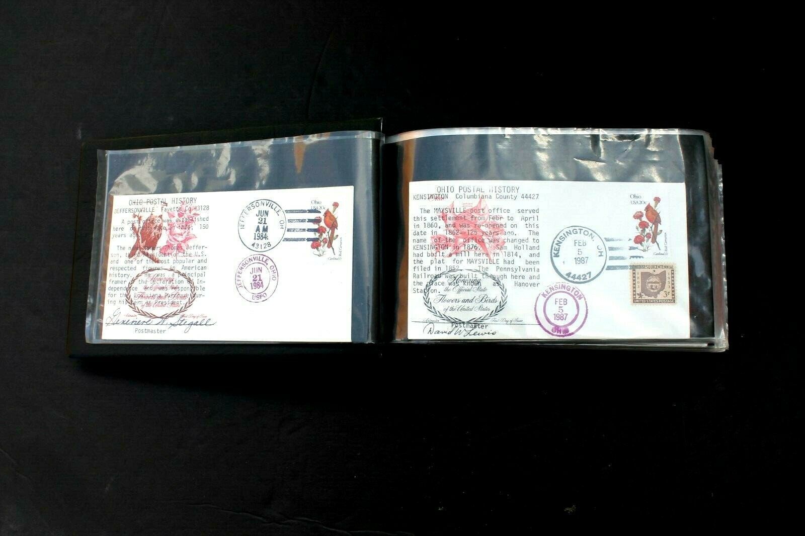US Stamp Collection 100 Postmaster Signed "4 Bar" Hand Canceled Covers ...