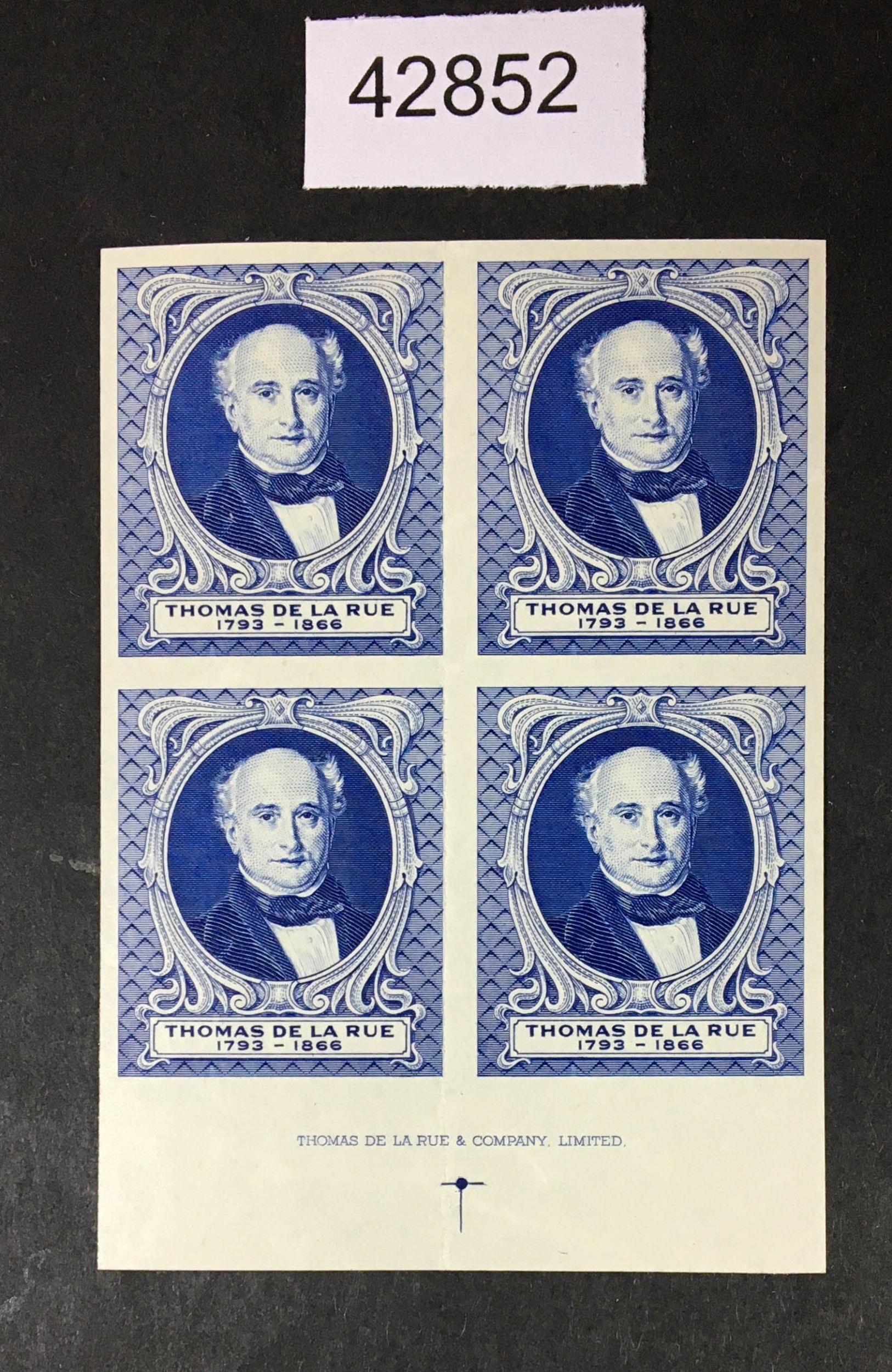 US Stamps # 1 DE LA RUE & Company Imprint Block of 4 Mint OG NH $ LOT ...