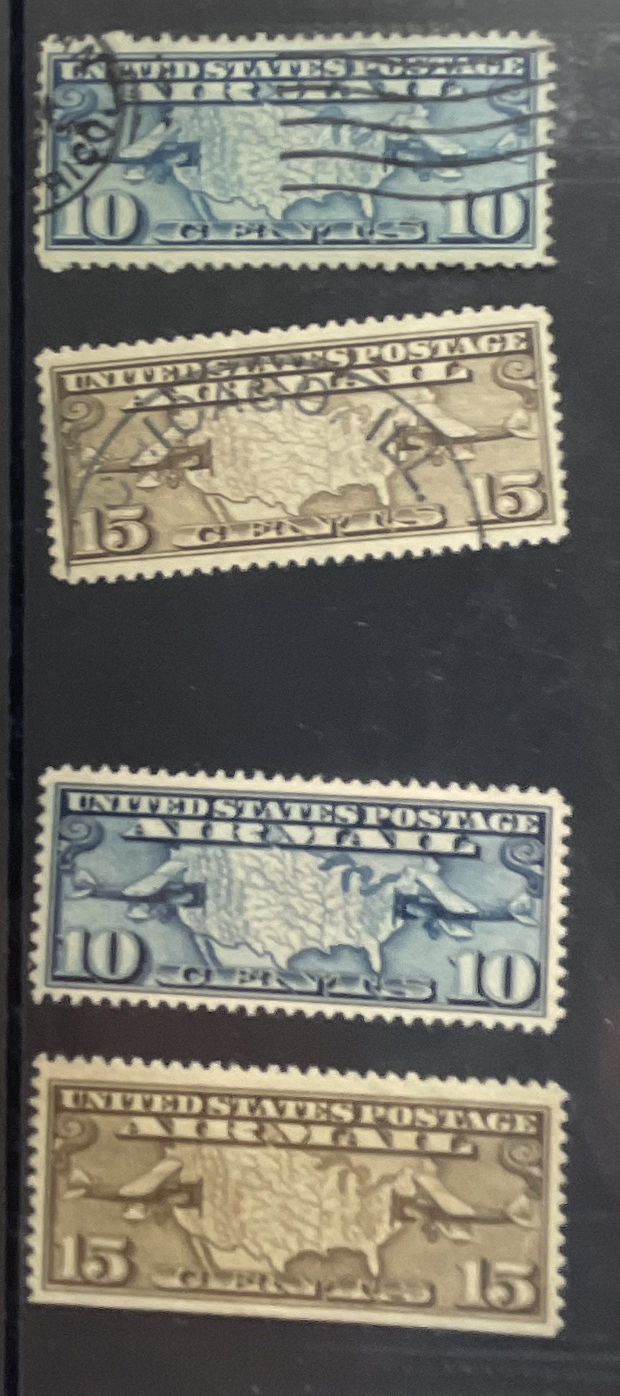 US 1926 Airmail Plane and Map #C7-8 USED and MINT | United States, Air ...