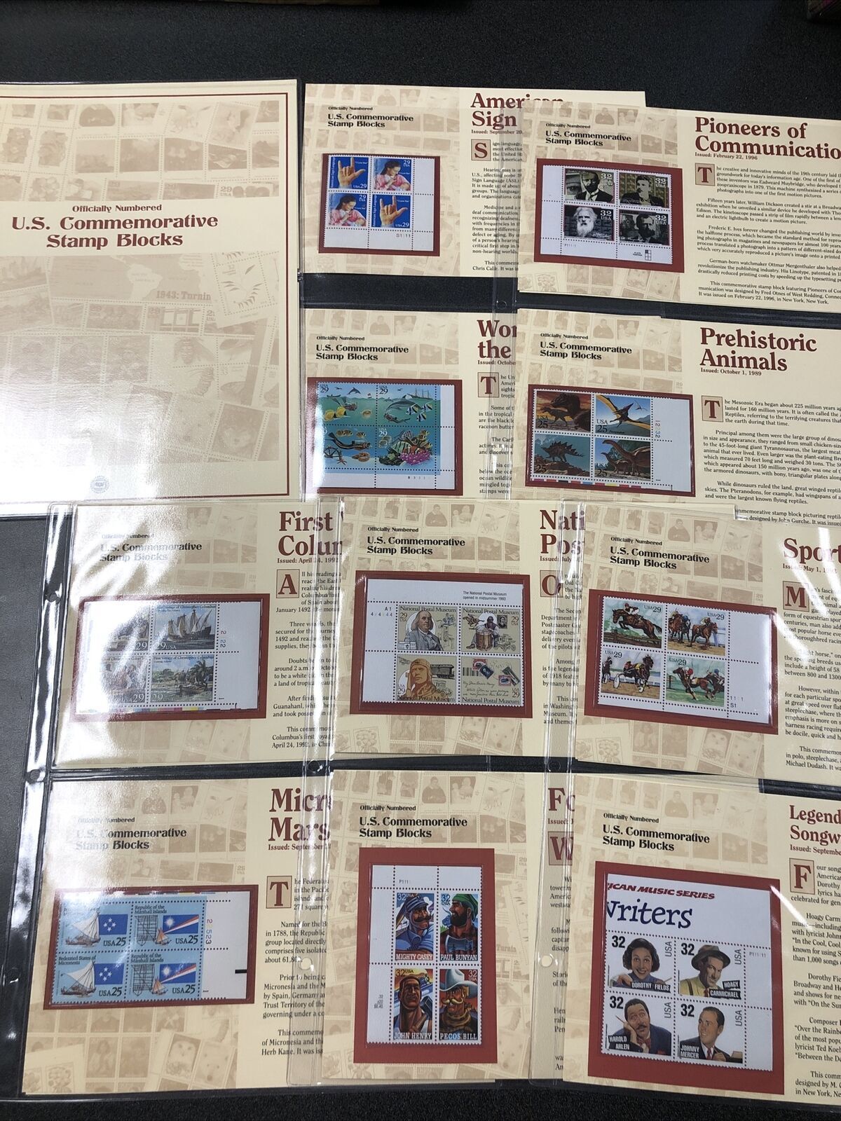 US Commemorative Stamp Blocks / Face Alone is $200 | United States ...