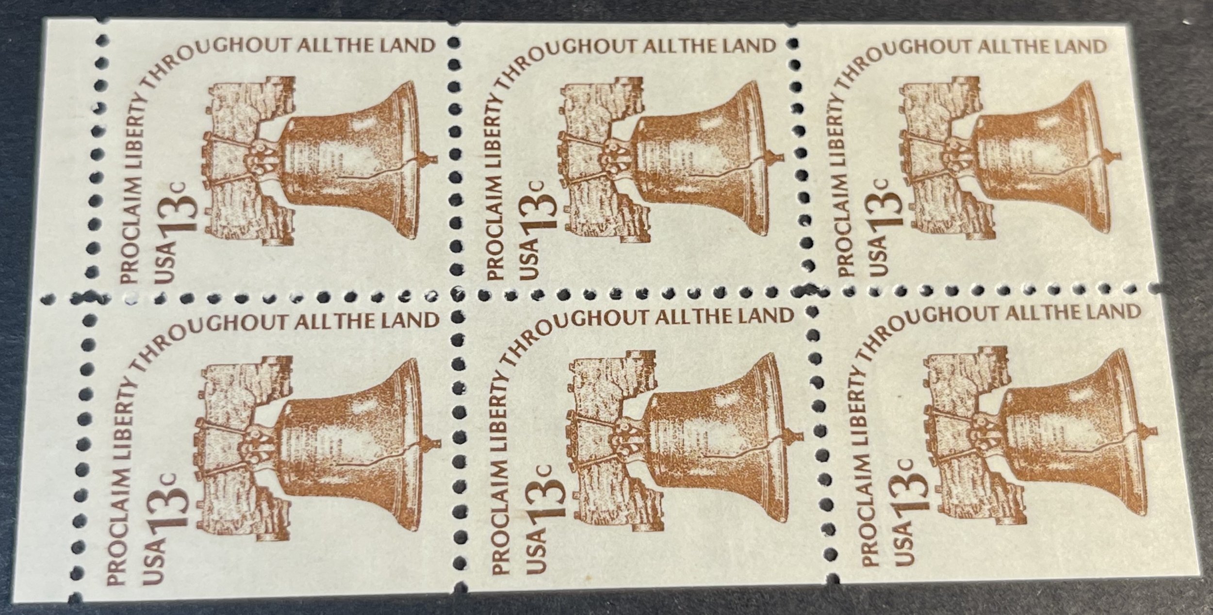 U.S.# 1595a-mint Never/Hinged--Booklet Pane of 6-Unfolded--1975 ...
