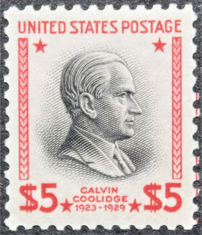 U.S.#834 Calvin Coolidge $5.00 Single, MNH. | United States, General ...