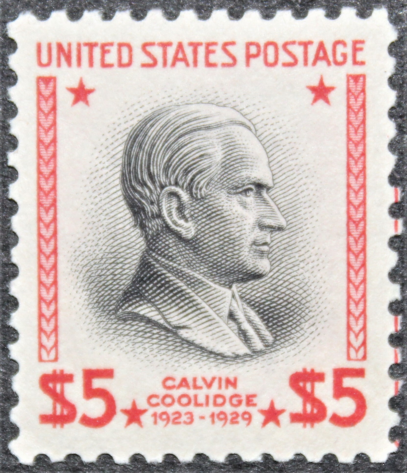 U.S.#834 Calvin Coolidge $5.00 Single, MNH. | United States, General ...