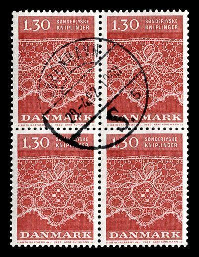 Denmark - Lace Patterns - 1980 - Used Block of Four | Europe - Denmark ...