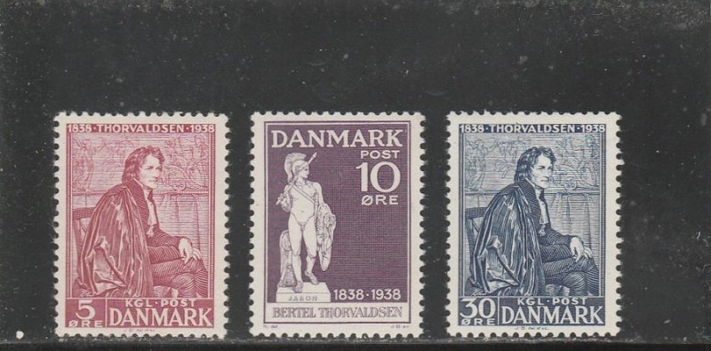 Denmark Scott# 264-266 MH (1938 Bertel Thorvaldsen) | Europe - Denmark ...