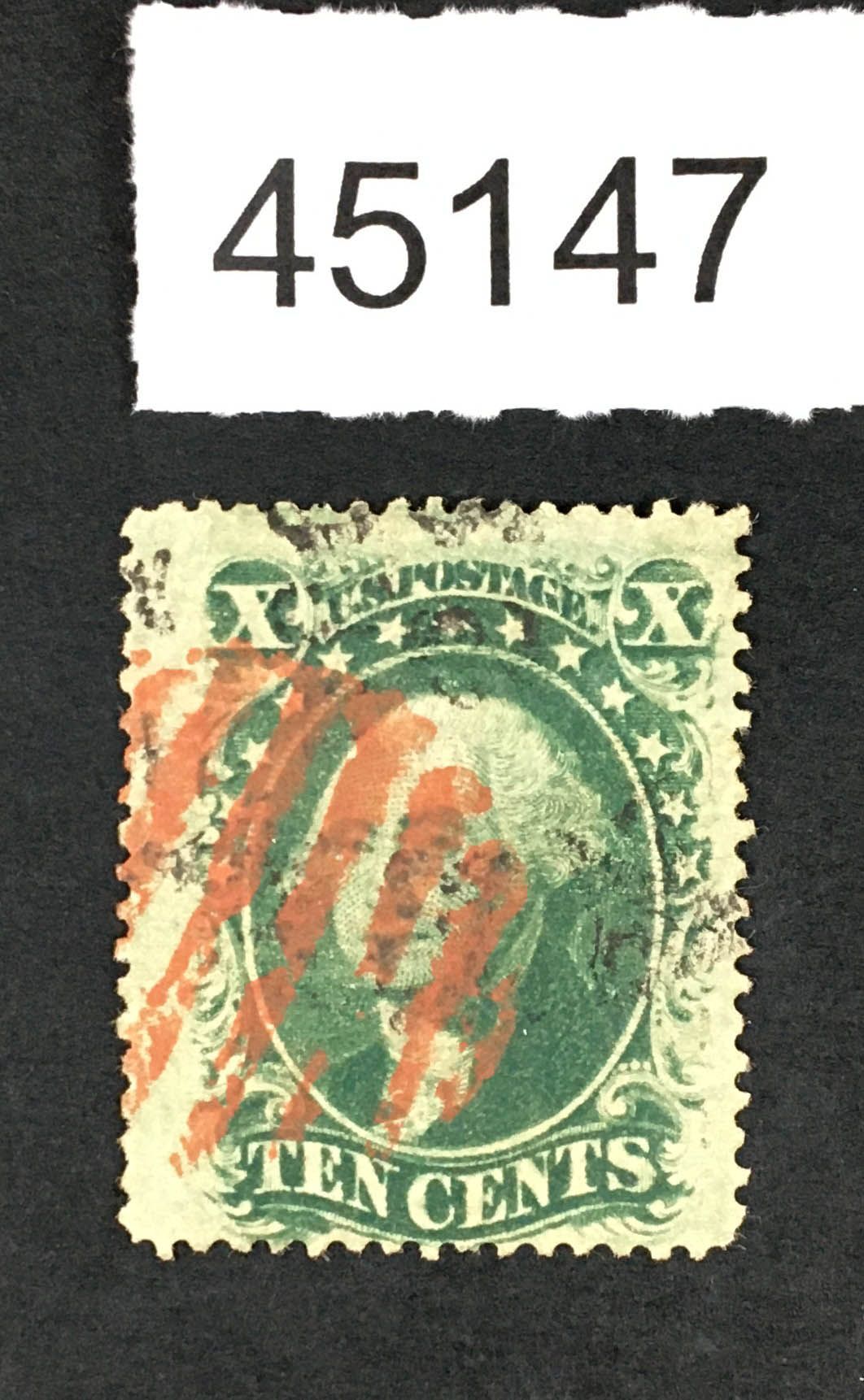 US Stamps # 35 RED Grid Used LOT #45147 | United States, General Issue ...