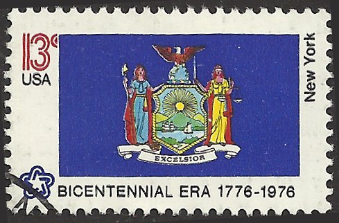 # 1643 Used State Flag New York | United States, General Issue Stamp ...