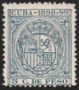 1898 Cuba Stamps 5c Shield of Spain Unlisted NEW | Caribbean - Cuba ...