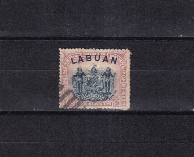 SA41e Labuan, Malaysia 1897 Coat of arms used stamp CV$90 | Asia ...