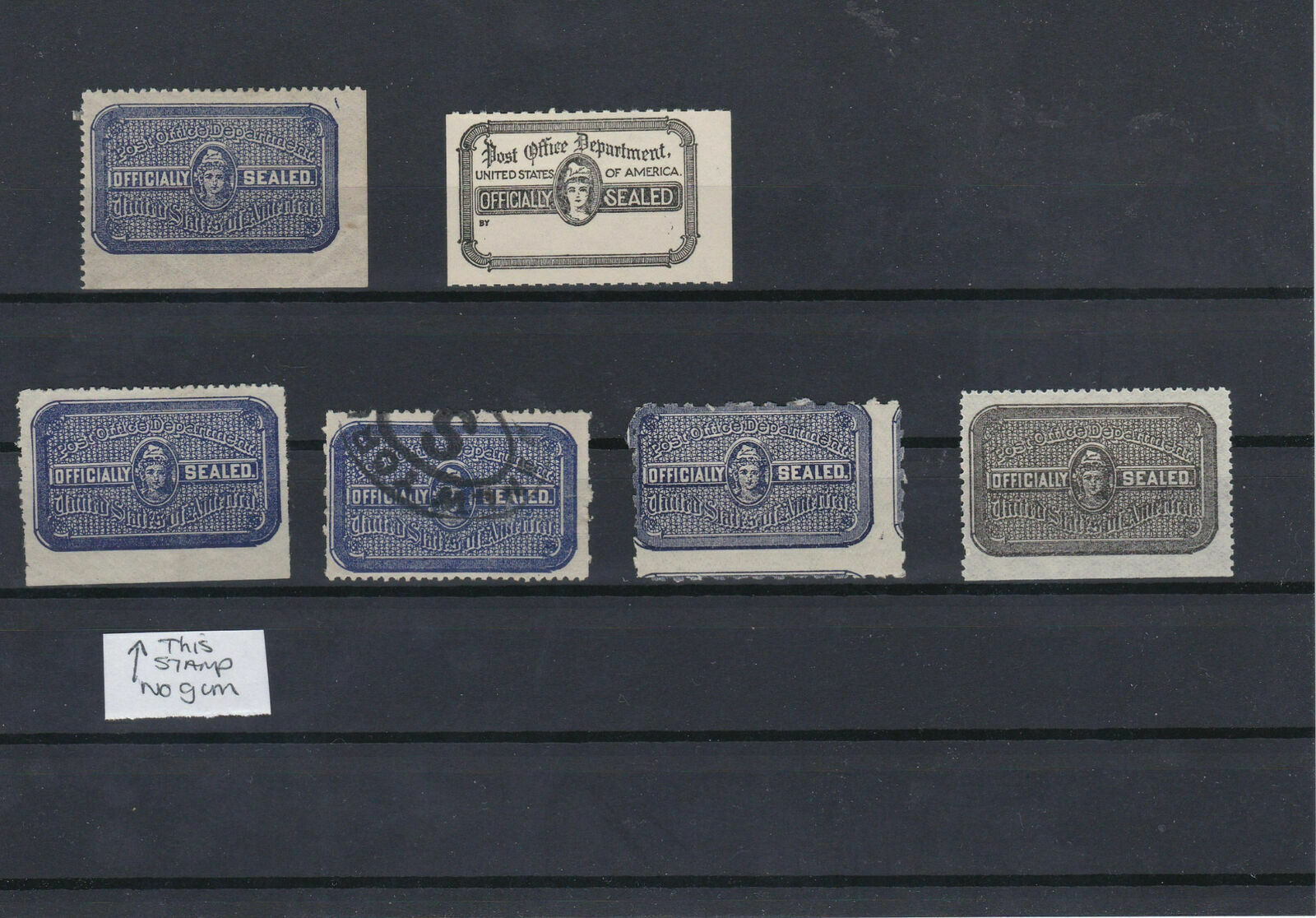 United States Officially Sealed Stamps Perforation Varieties Ref: R6036 ...