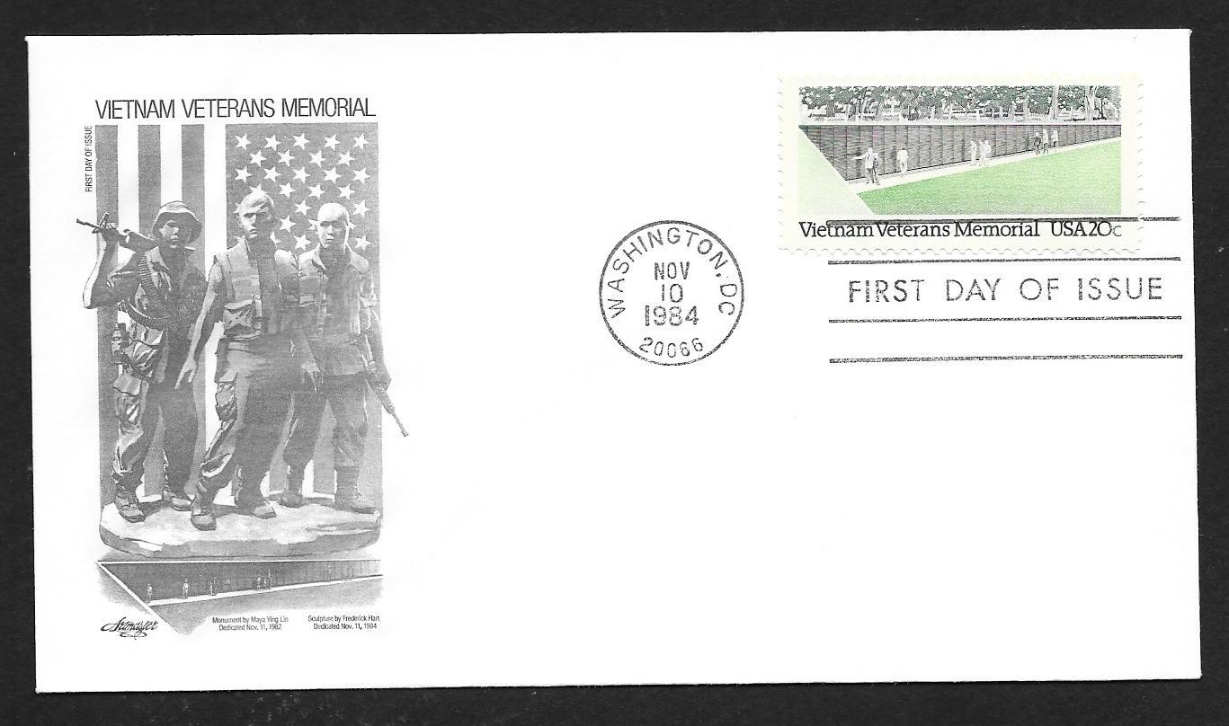 UNITED STATES FDC 20¢ Vietnam Memorial 1984 Artmaster | United States ...