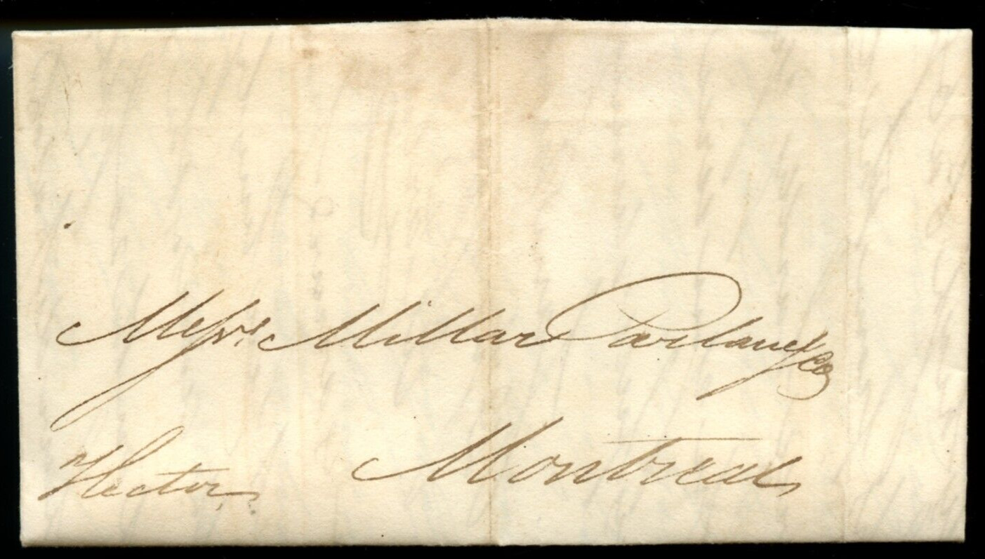 ?1820 Stampless Folded Letter to Montreal, Canada | Canada, General ...