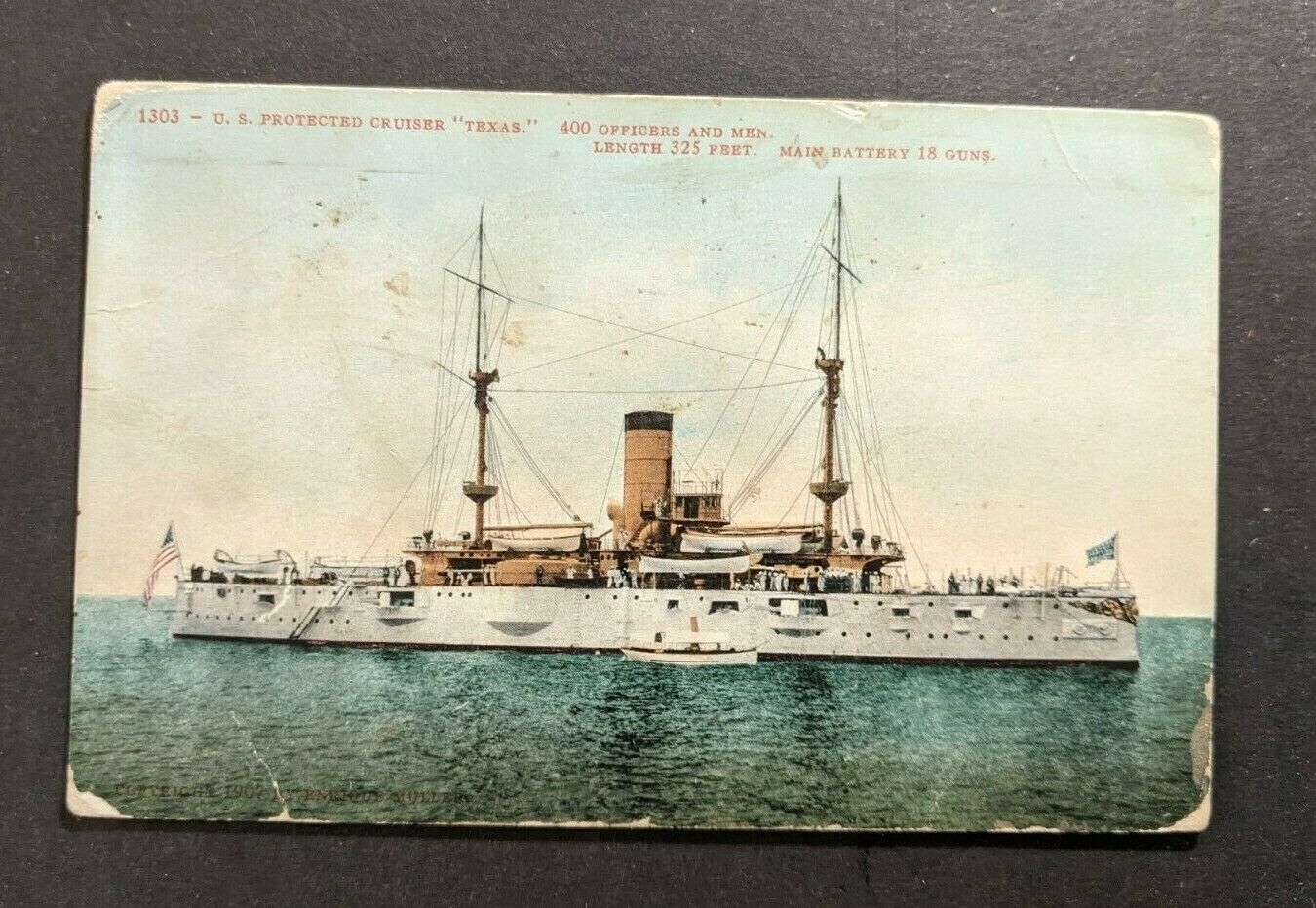 1919 US Protected Cruiser Texas Picture Postcard Cover Oregon City OR ...