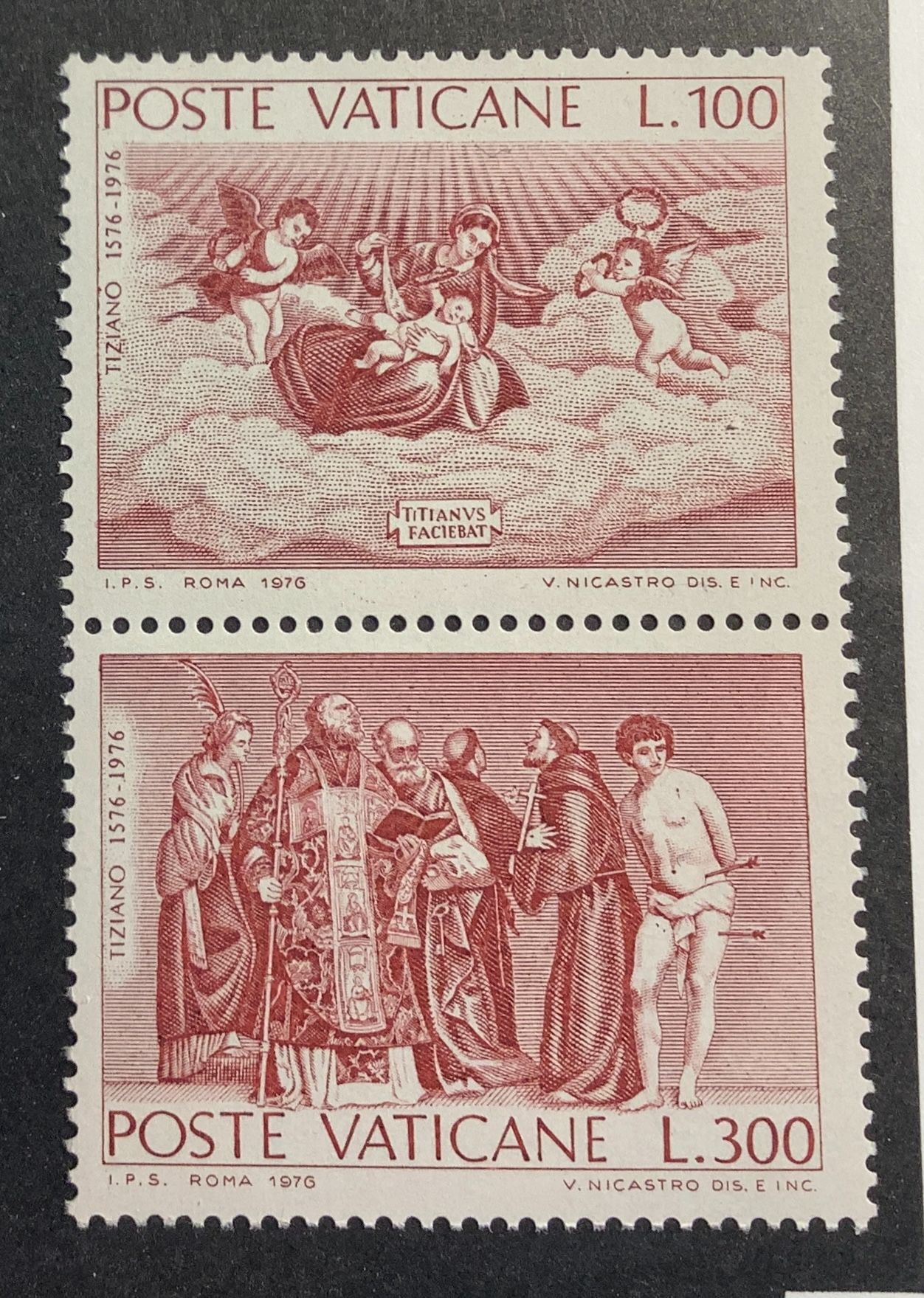 Vatican 1976 Scott 591a strip of 2 MNH - 400th Death Anniversary of Titian | Europe - Vatican ...
