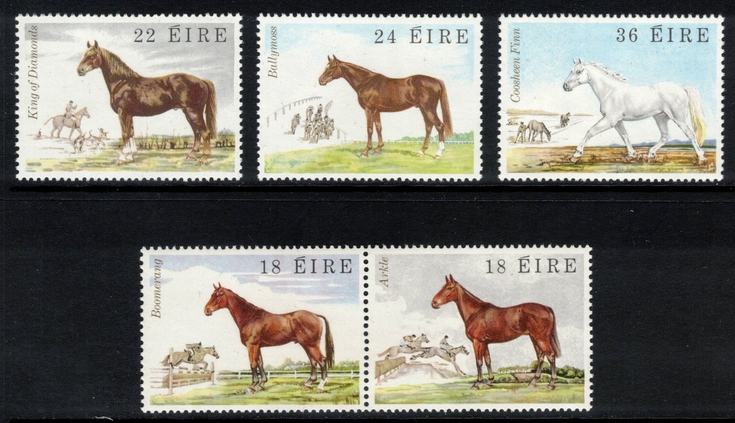 IRELAND 1981 Famous Horses; Scott 505-09, SG 500-04; MNH | Europe ...