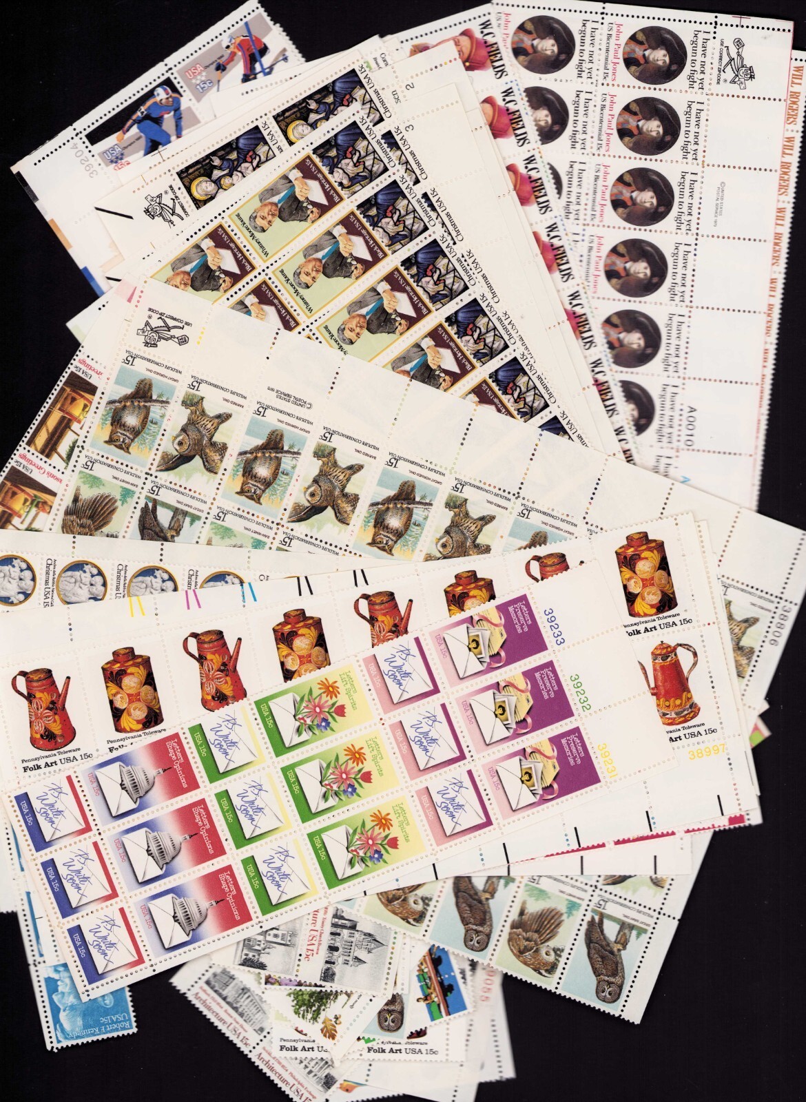 Discount Postage 1000 15¢ Stamps $150.00 Face Huge Discount Large ...