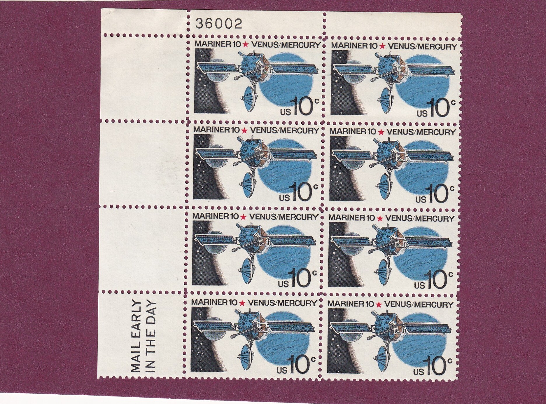 US 1557 MNH Plate Block 8, Slight Crease in Selvedge | United States ...
