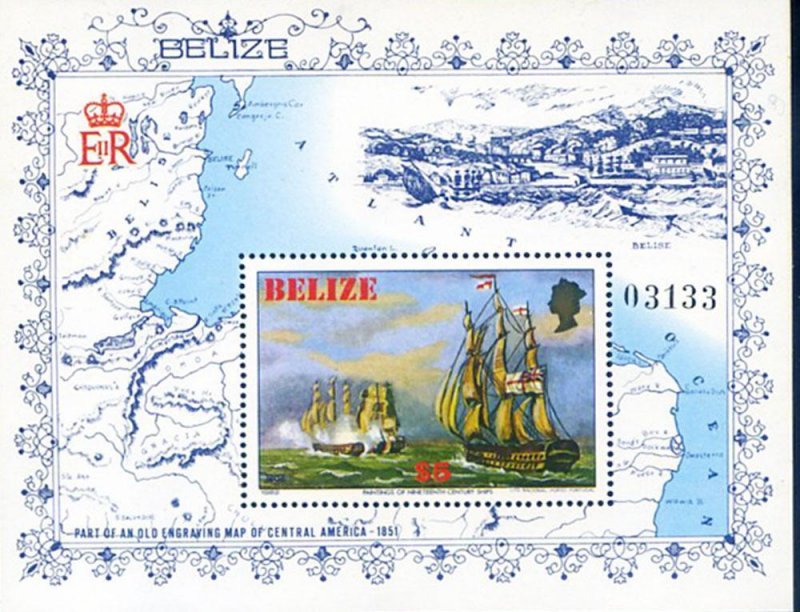 1982 Sailboats. | Central & South America - Belize, Stamp / HipStamp