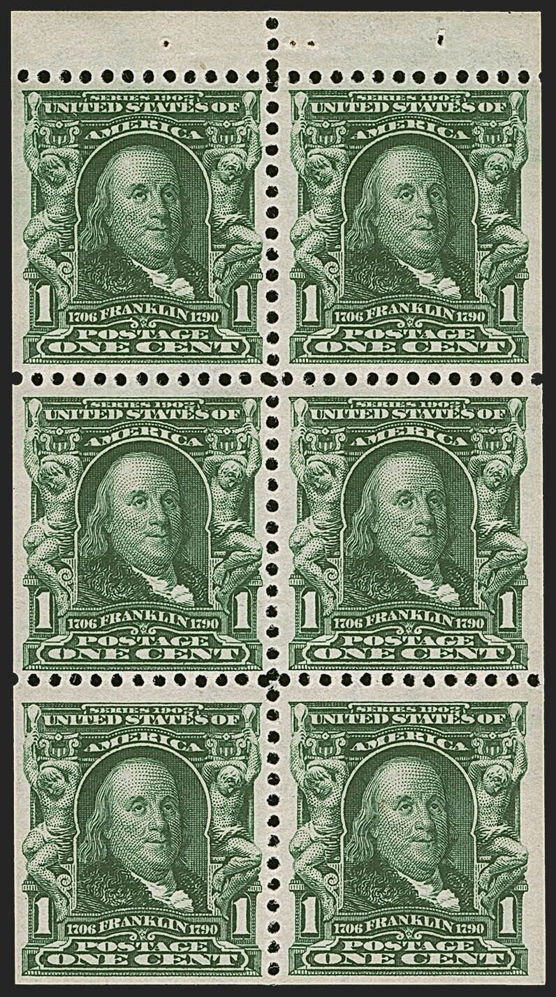 US Stamps #300B Booklet Pane Mint OG NH VF LOT #79375* | United States ...