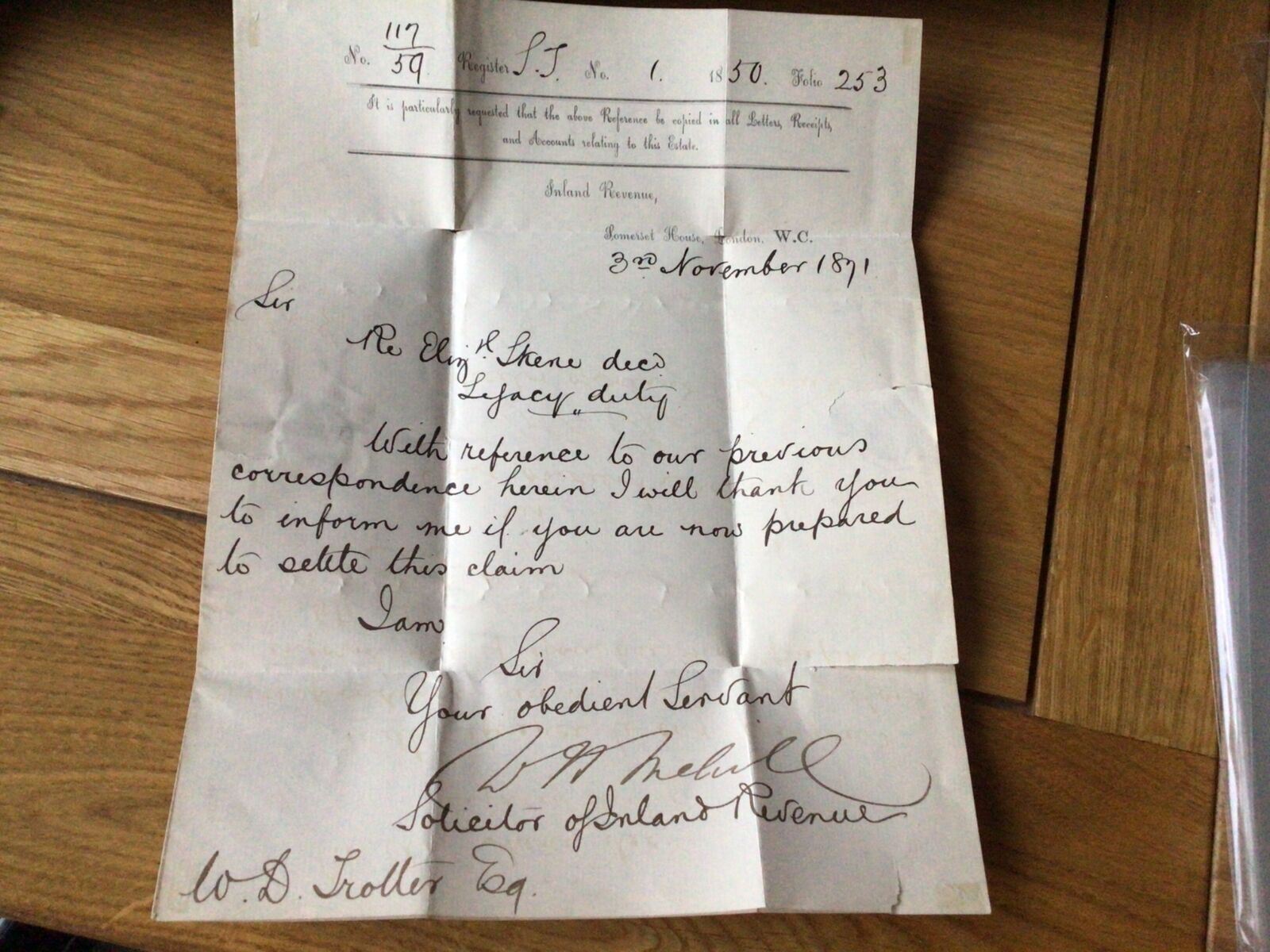 Bishop Aukland Durham 1871 Entire letter postal stamp cover Ref 57218 ...